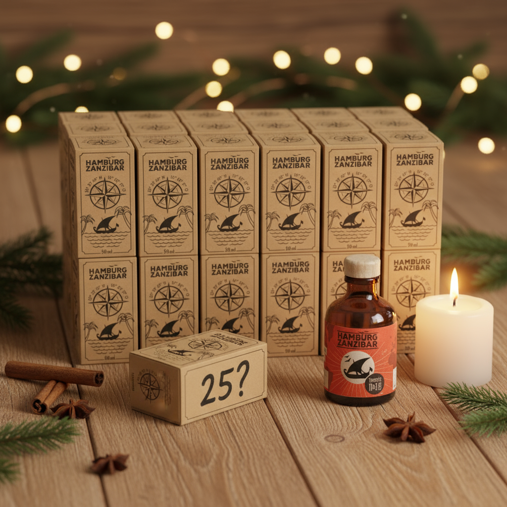 Gin Adventskalender 2025 handgemacht in Hamburg - Hamburg-Zanzibar Gin