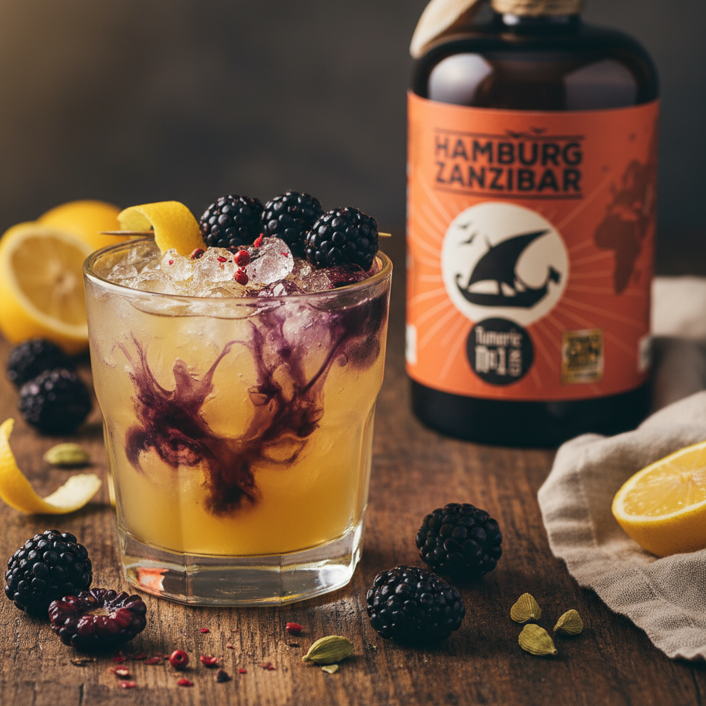 Golden Bramble Cocktail – Mit Tumeric No.1 Gin - Hamburg-Zanzibar Gin